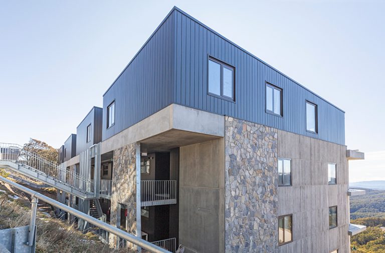Alpine cladding with Vestis aluminium at Bella Vista, Mt Buller